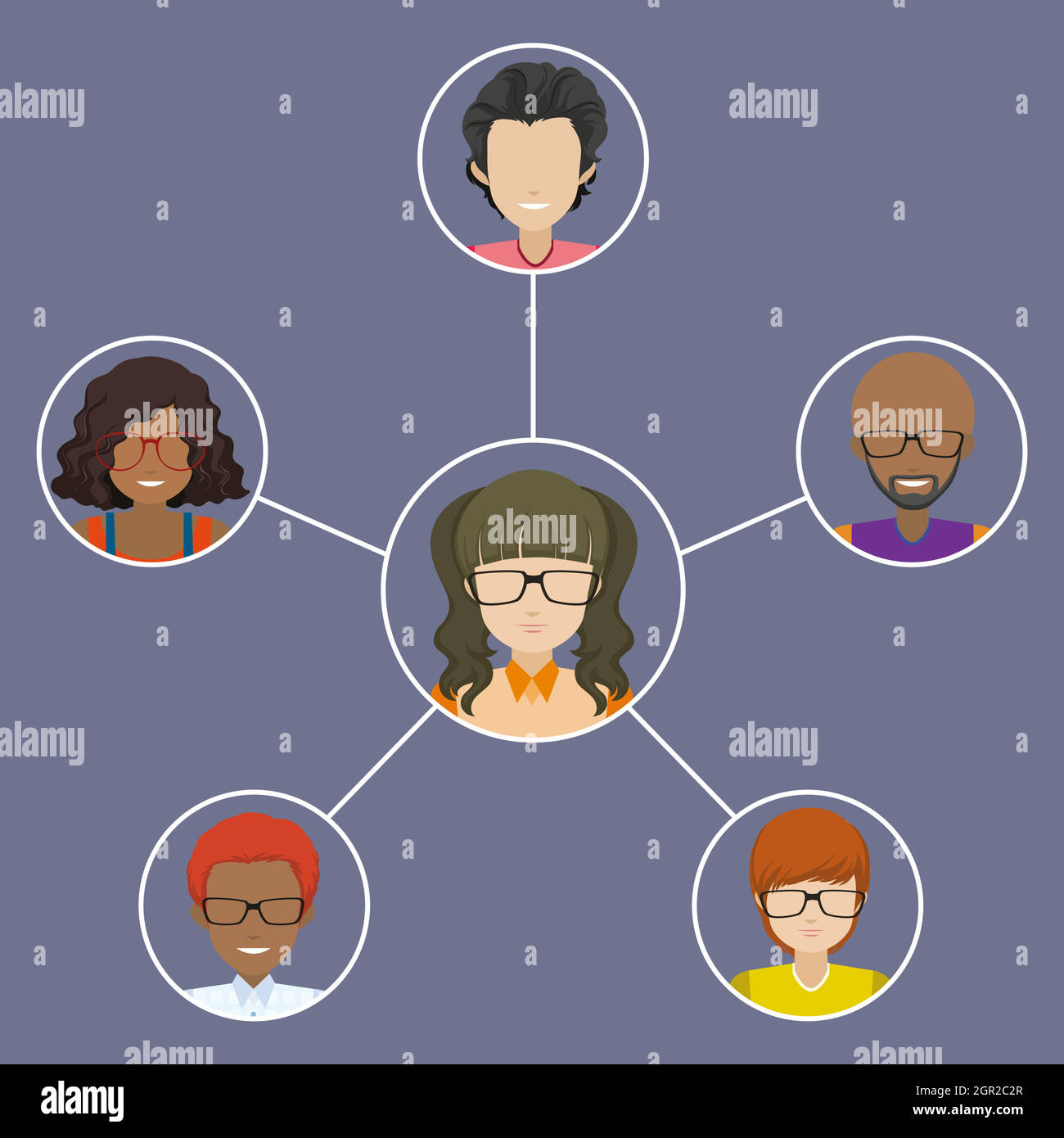 Connected people Stock Vector Images - Alamy