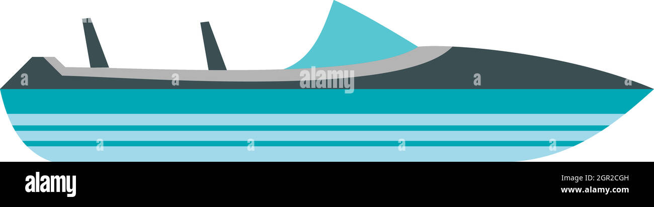 Speed boat icon, flat style Stock Vector Image & Art - Alamy