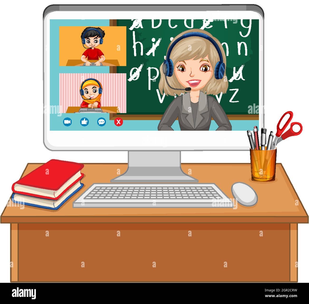 Student On Computer Clipart