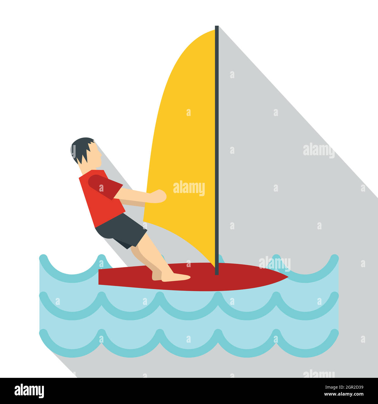Windsurfer at sea Stock Vector Images - Alamy