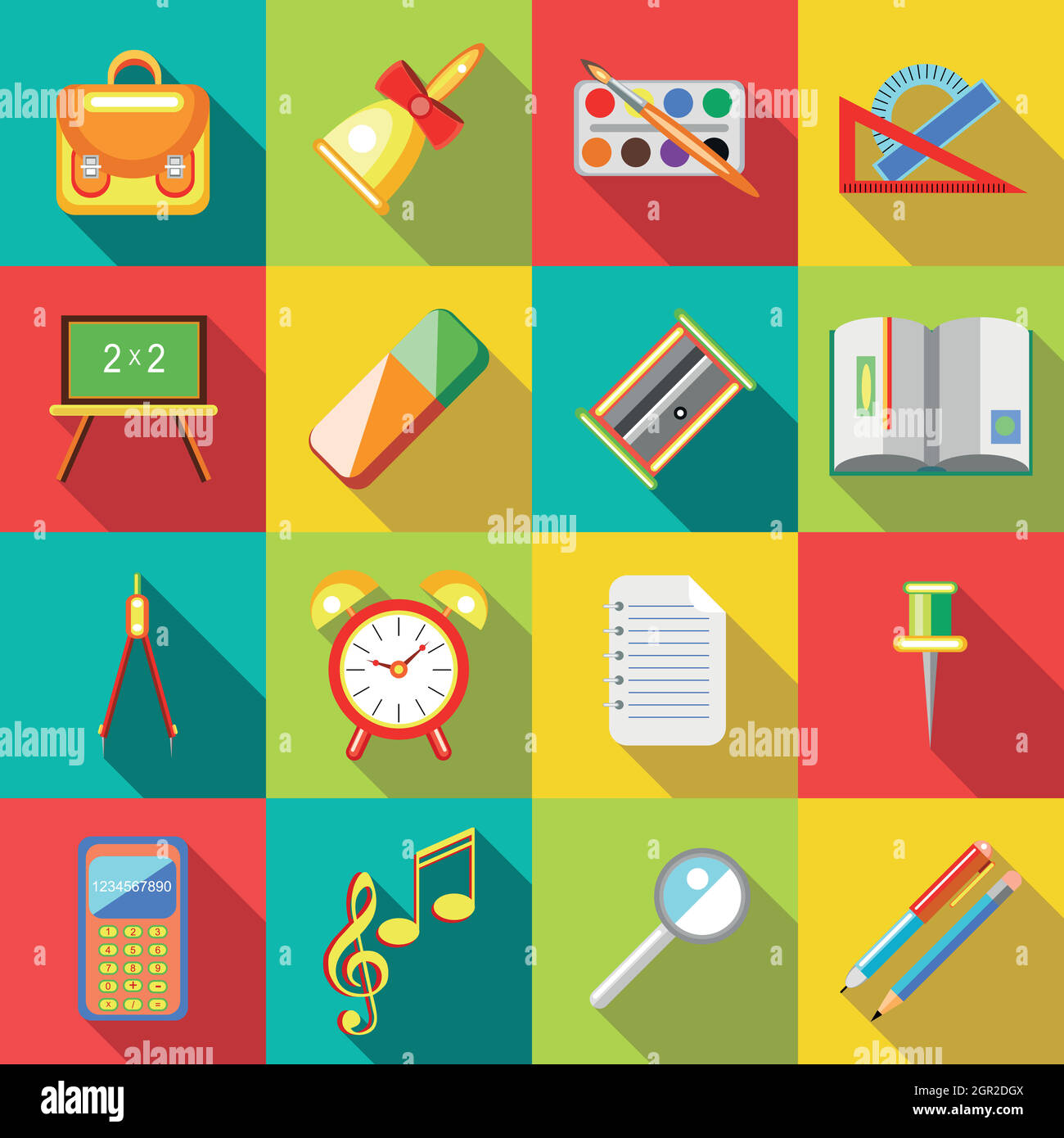 School set supplies hi-res stock photography and images - Alamy