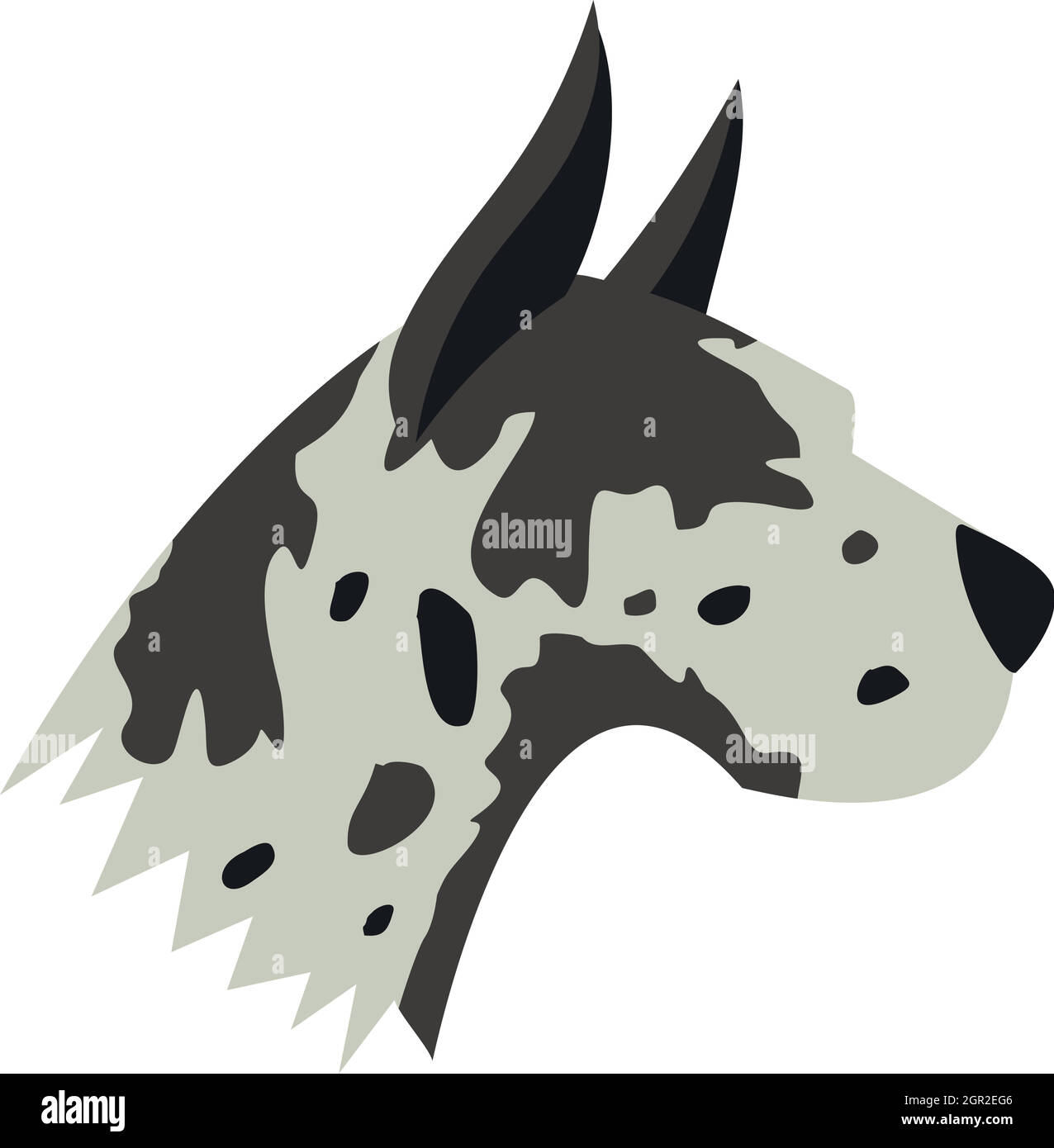 Great dane dog icon, flat style Stock Vector Image & Art - Alamy