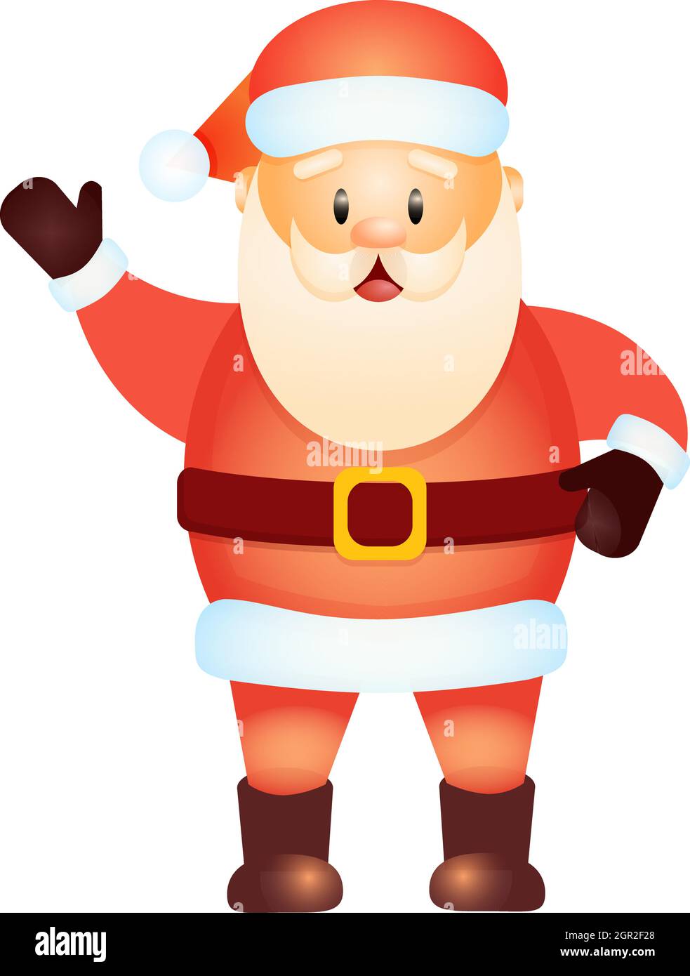 Friendly Santa Claus raised his hand up Stock Vector Image & Art - Alamy