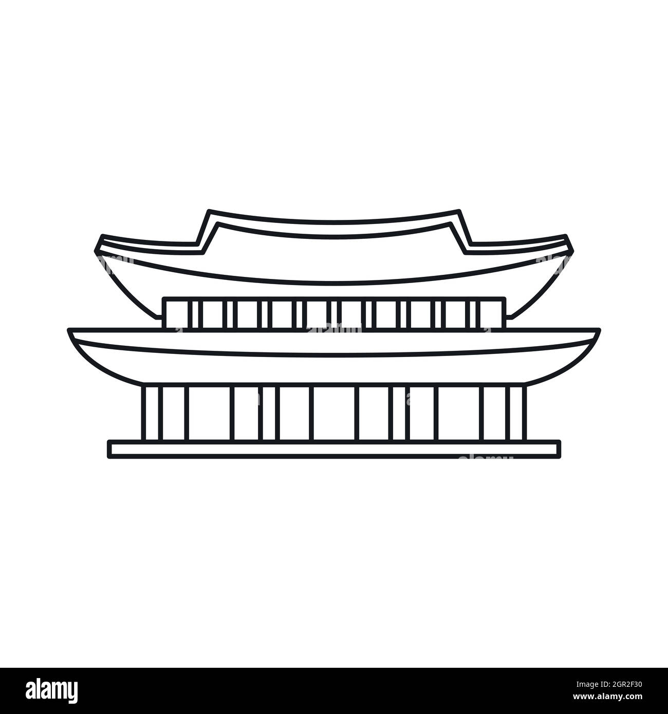 Gyeongbokgung palace icon Cut Out Stock Images & Pictures - Alamy