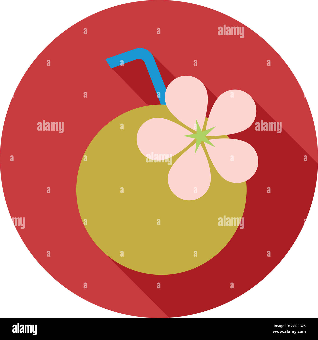 Green coconut vector Stock Vector Images - Alamy