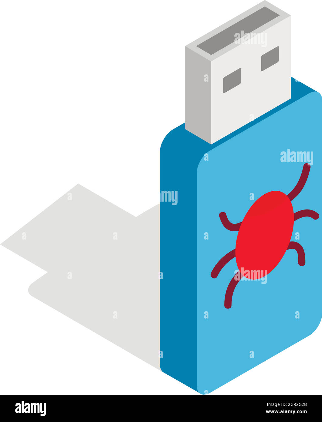 Infected USB flash drive icon, isometric 3d style Stock Vector Image ...
