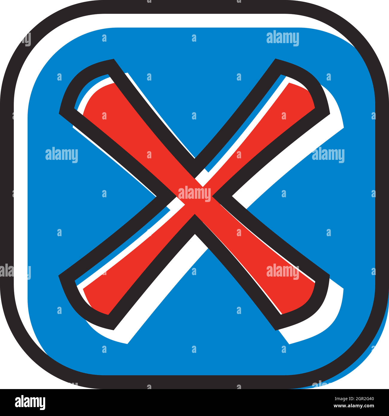 Cross in square icon, flat style Stock Vector Image & Art - Alamy