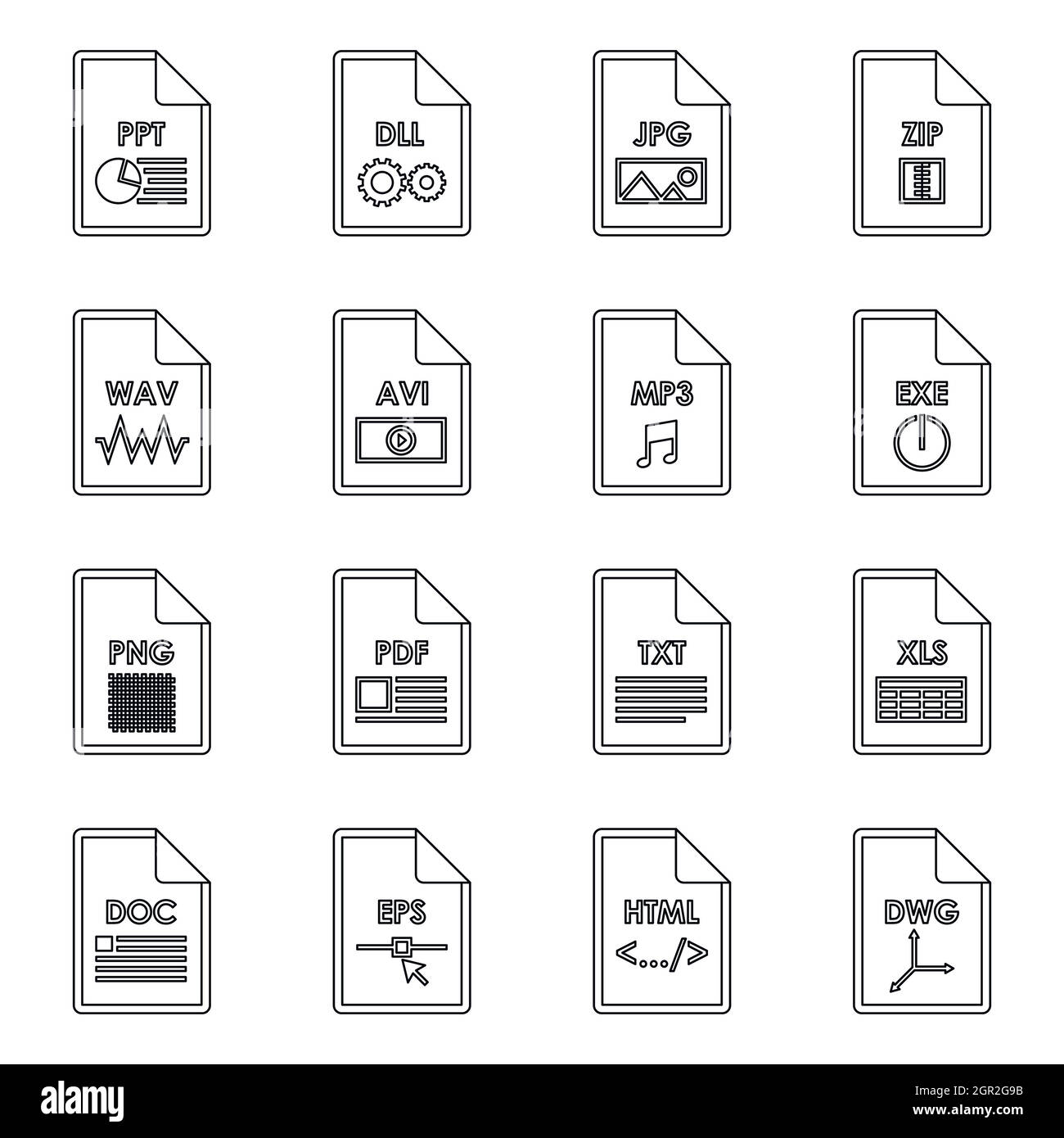 File and document outline Stock Vector Images - Alamy