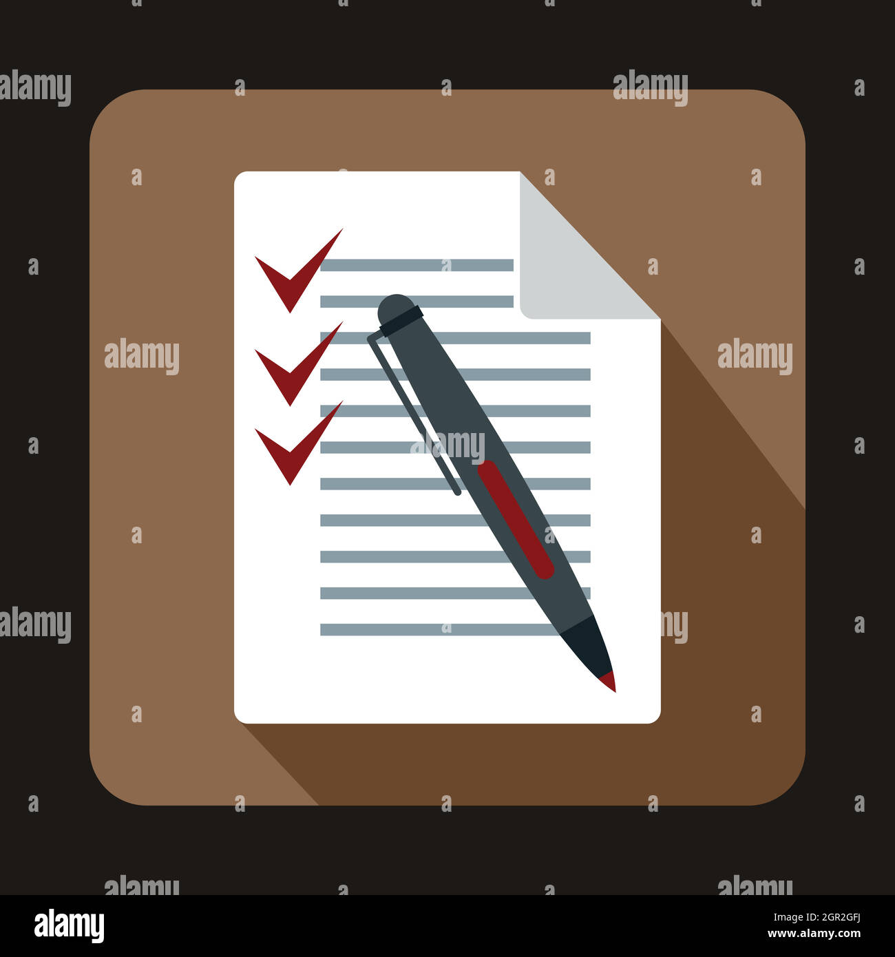 Plan document flat design business Stock Vector Images - Alamy