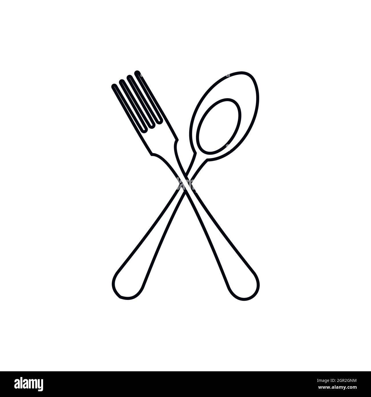 Line spoon Stock Vector Images - Alamy