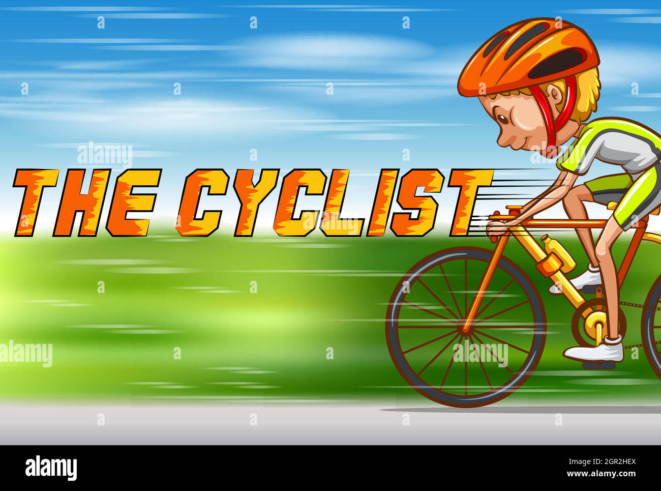Cyclist riding bike on the road Stock Vector Image & Art - Alamy