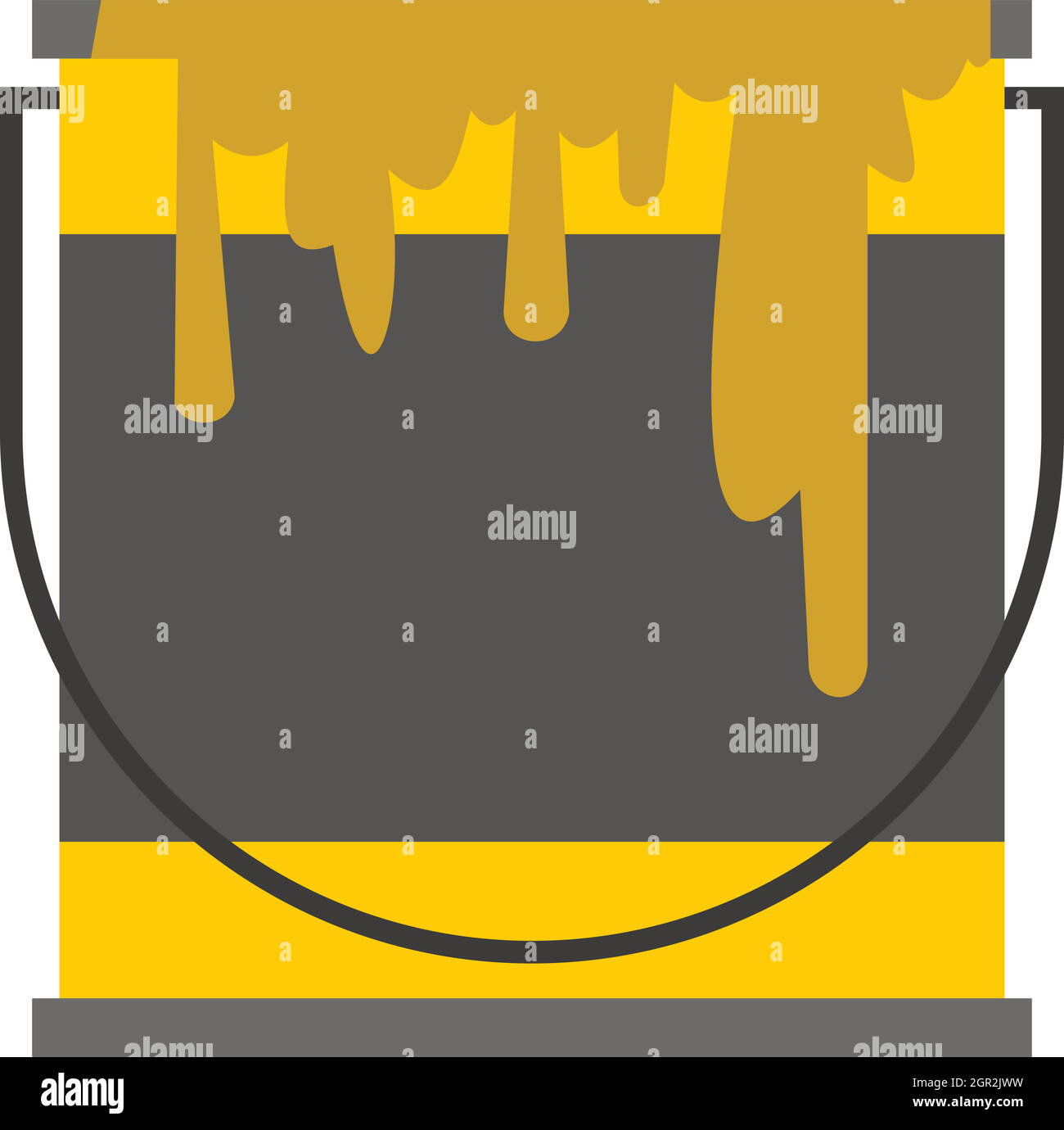 Plastic yellow bucket Stock Vector Images - Alamy