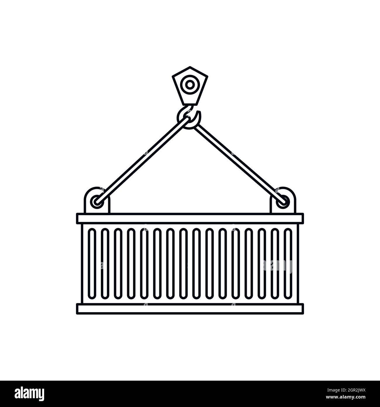 Crane with load icon, outline style Stock Vector Image & Art - Alamy