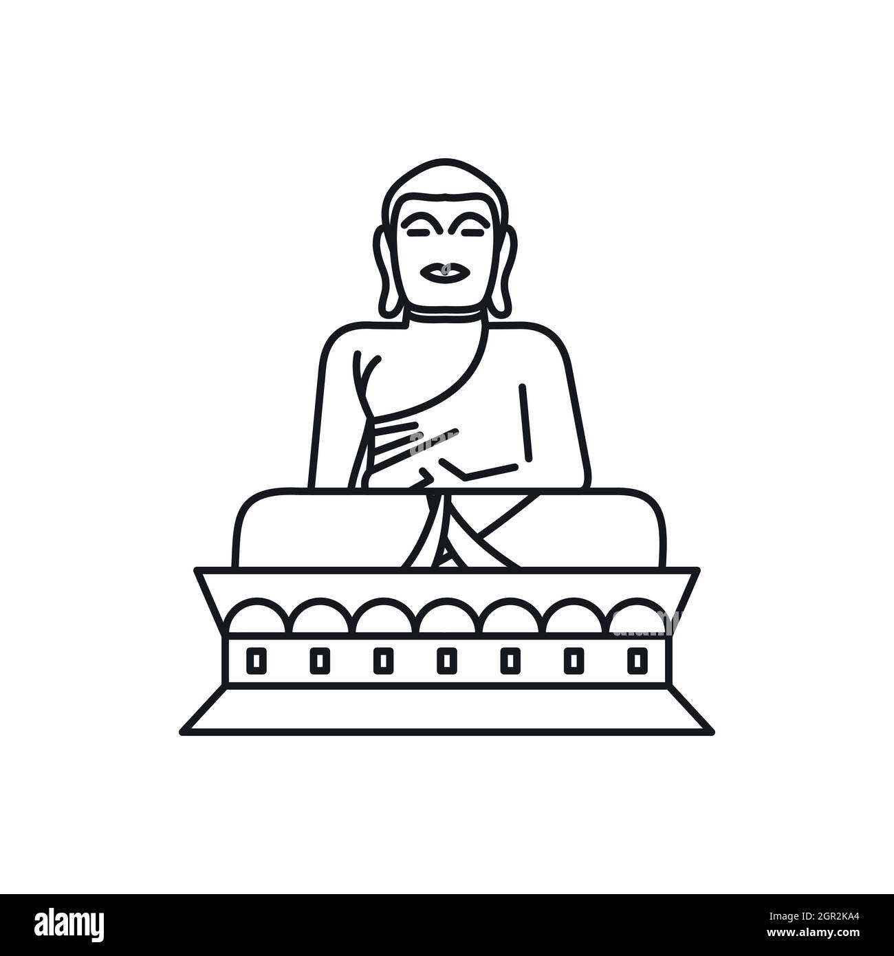 Buddha statue icon, outline style Stock Vector Image & Art - Alamy