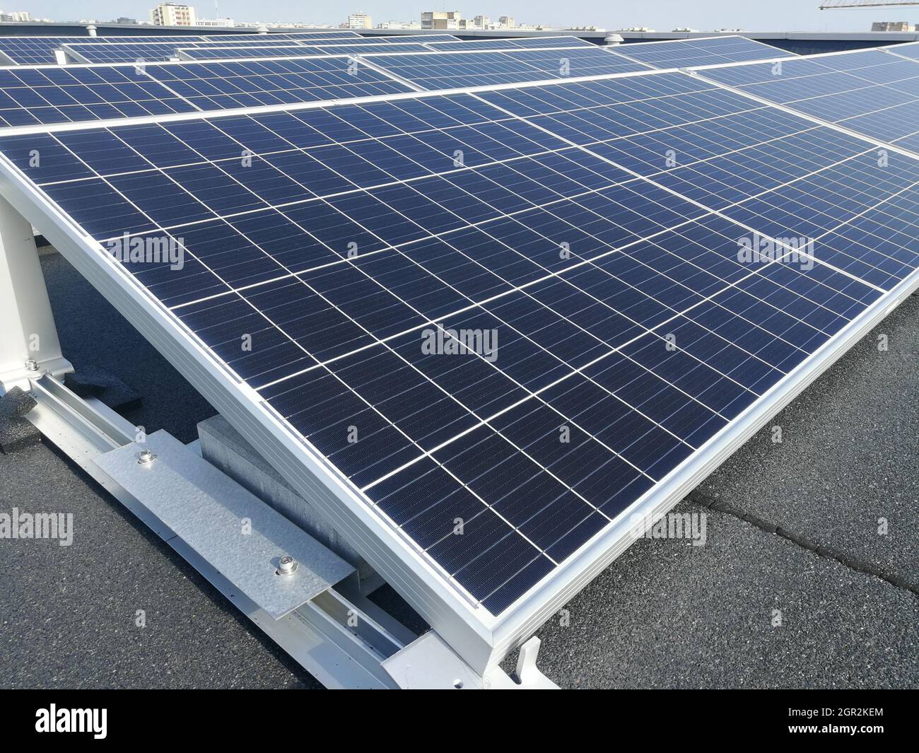 Dark blue solar battery panel for ecological power generation ...