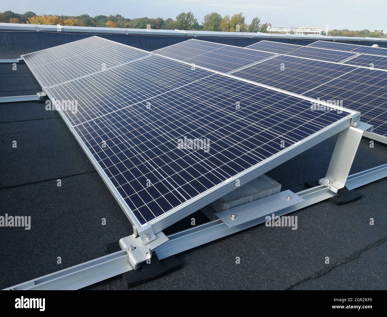 Dark blue solar battery panel for ecological power generation ...