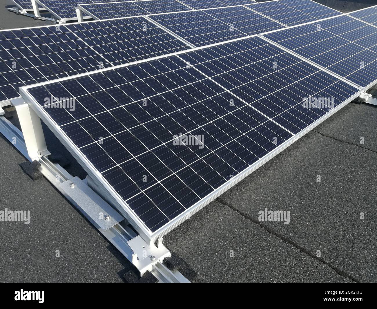 Dark blue solar battery panel for ecological power generation ...