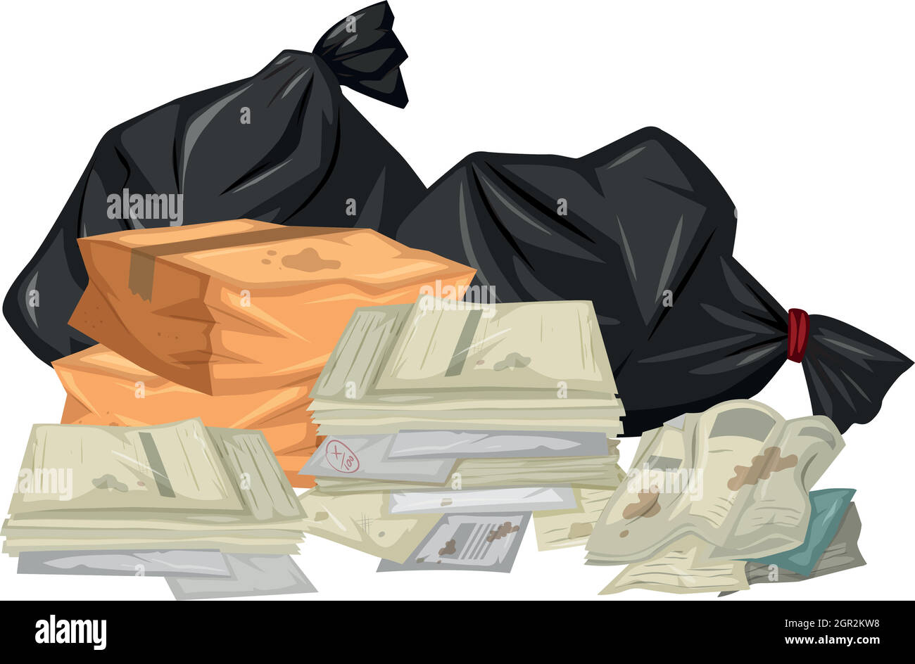 Pile garbage trash bags Cut Out Stock Images & Pictures - Alamy