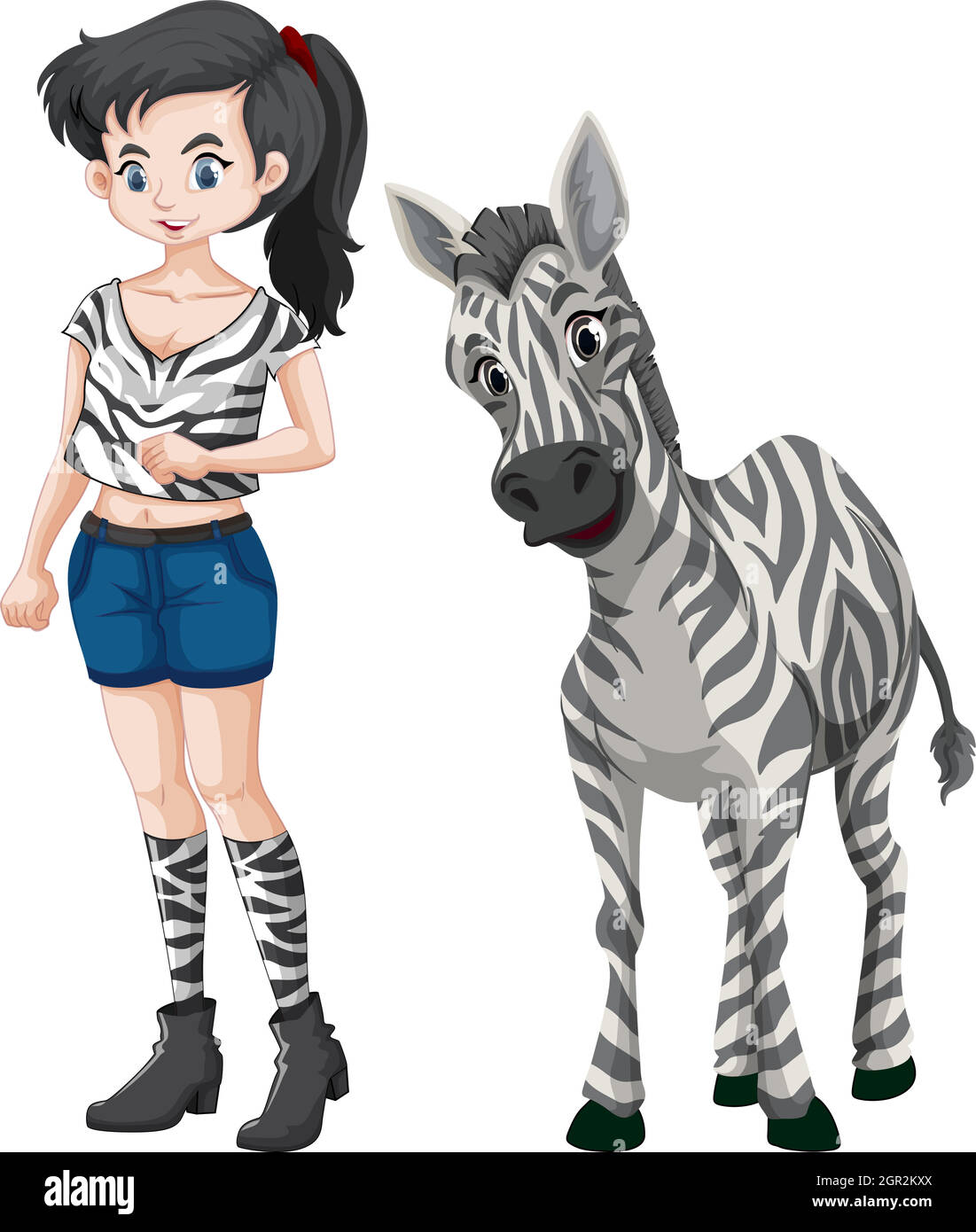 Girl Zebra Cartoon