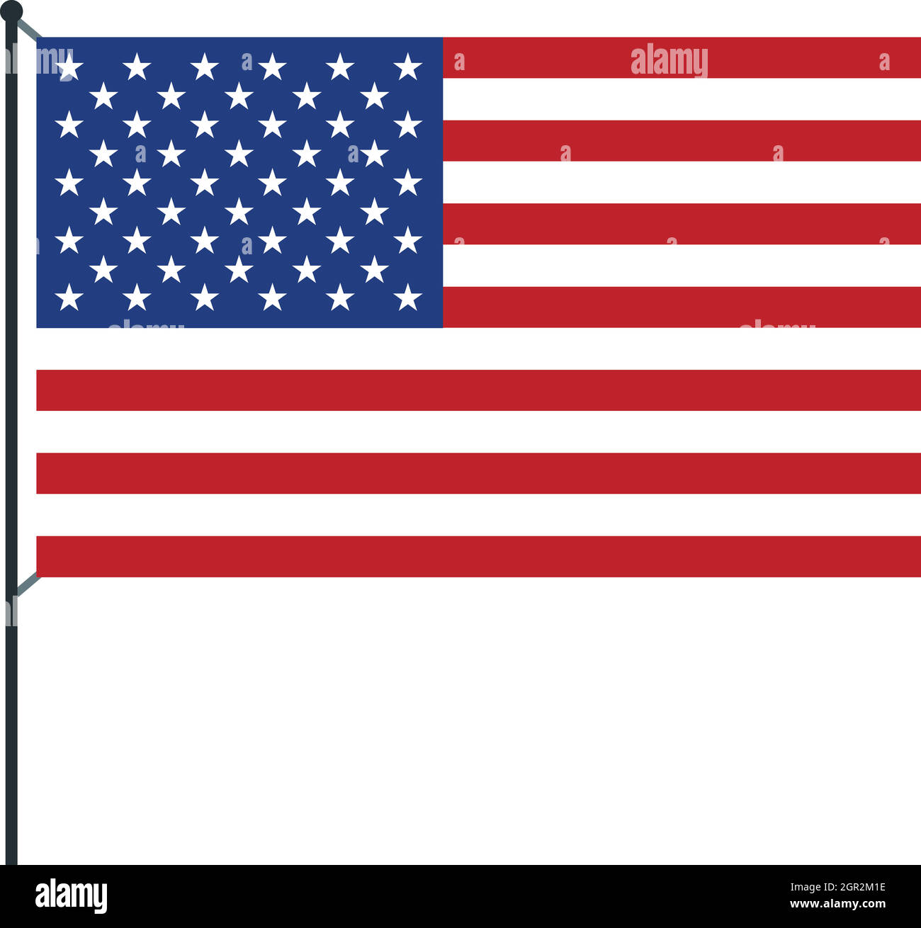 Red flag in pole Stock Vector Images - Alamy