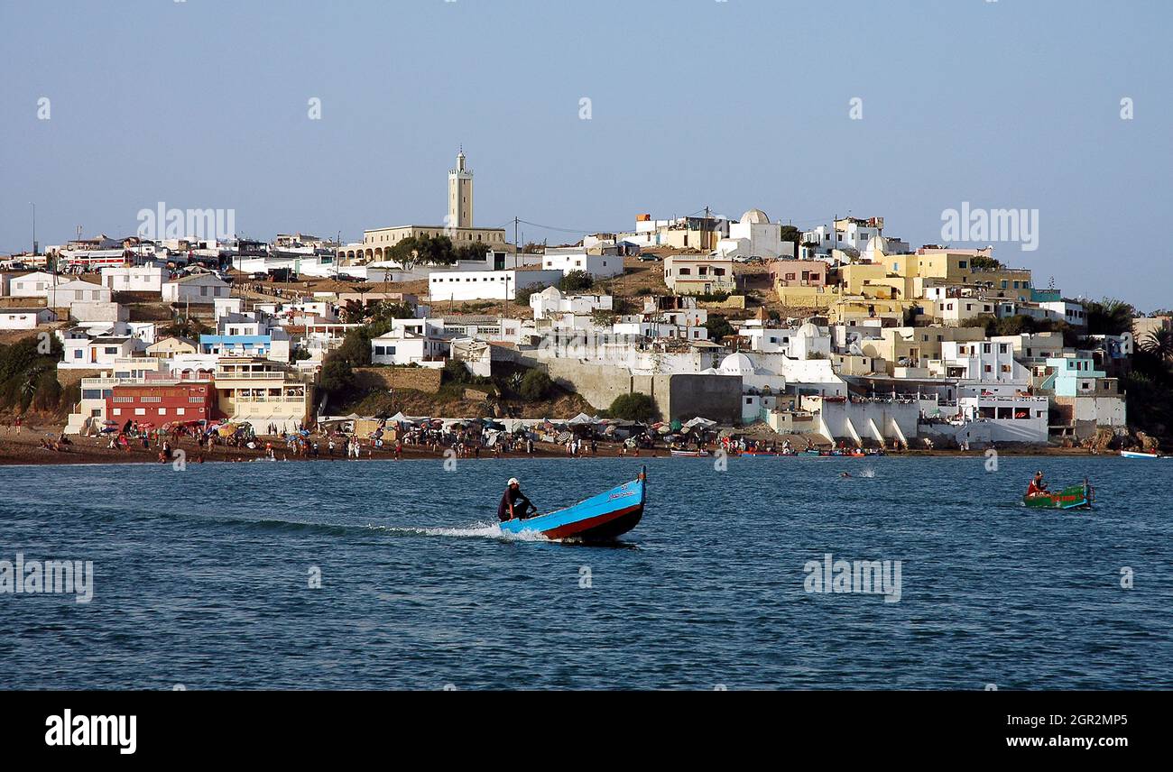 The blue lagoon of Moulay Bousselham in Morocco Stock Photo - Alamy