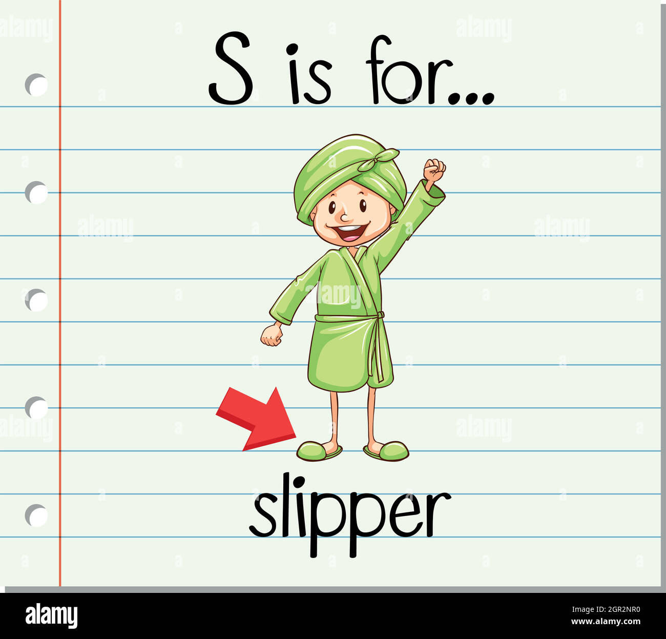 Flashcard letter S is for slipper Stock Vector Image & Art - Alamy