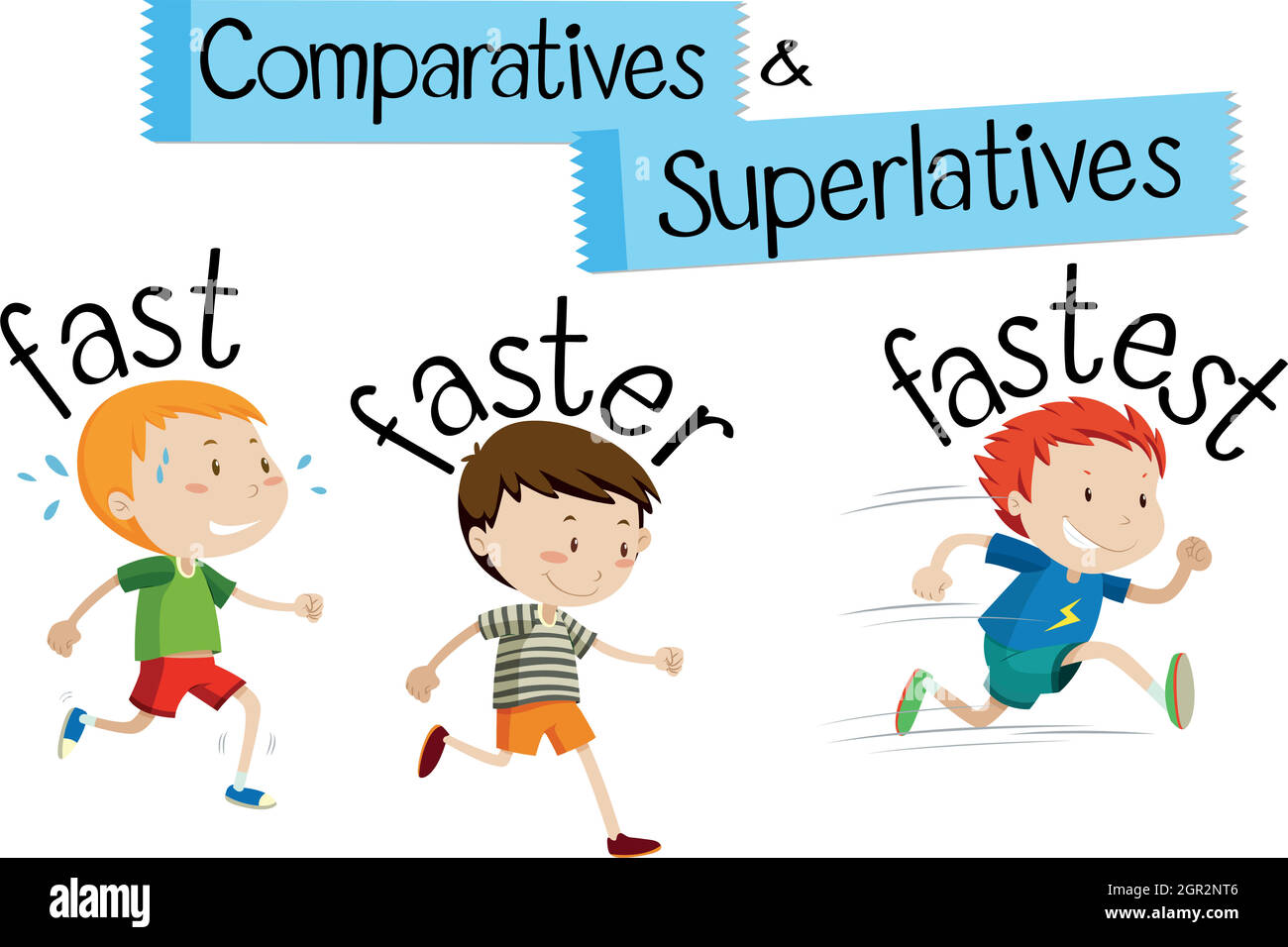 Comparatives and superlatives word for fast Stock Vector Image & Art ...