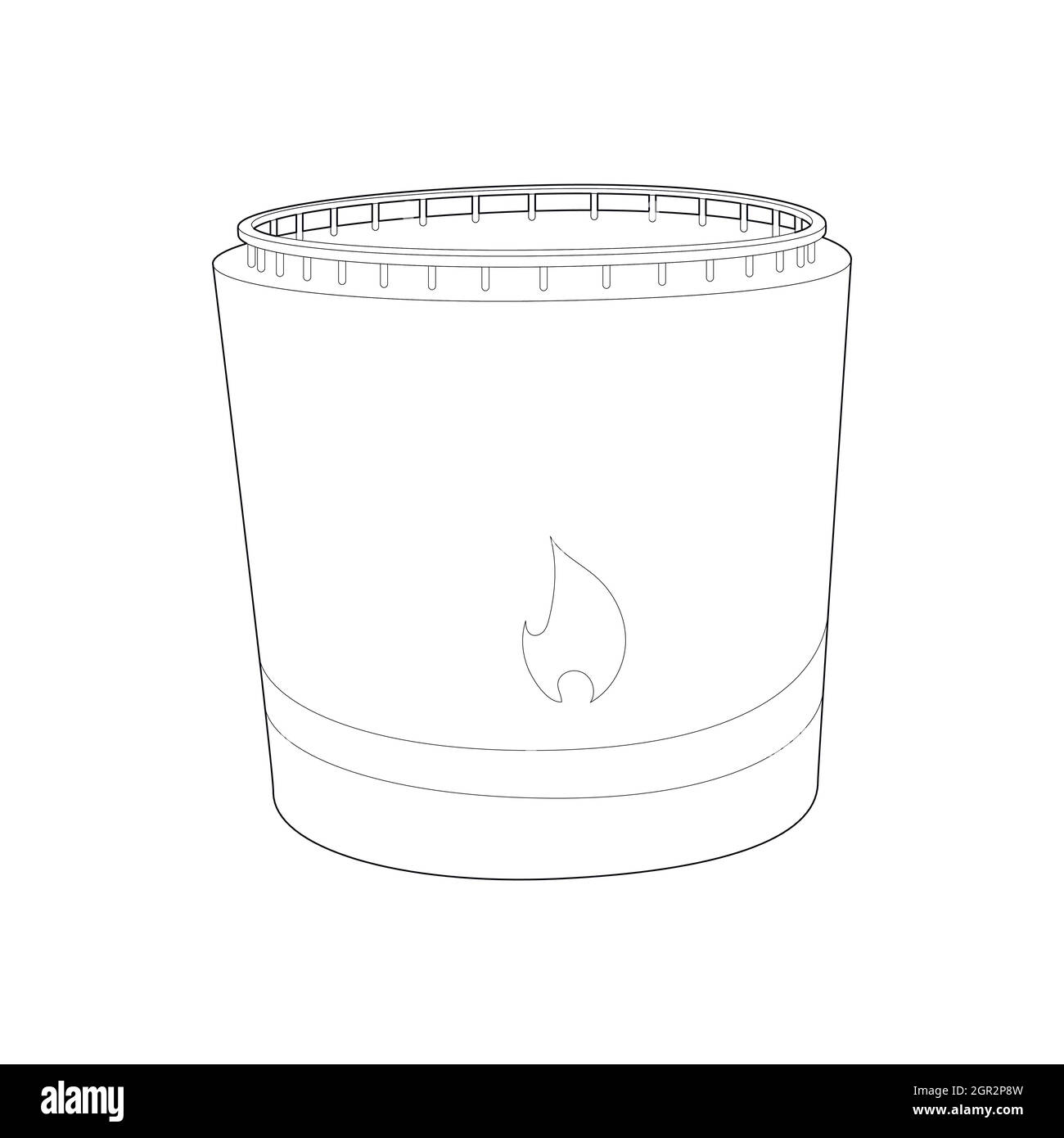 Cylindrical tank flammable icon, outline style Stock Vector Image & Art ...
