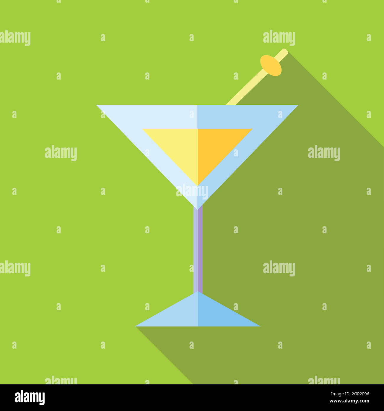 Cocktail icon, flat style Stock Vector Image & Art - Alamy