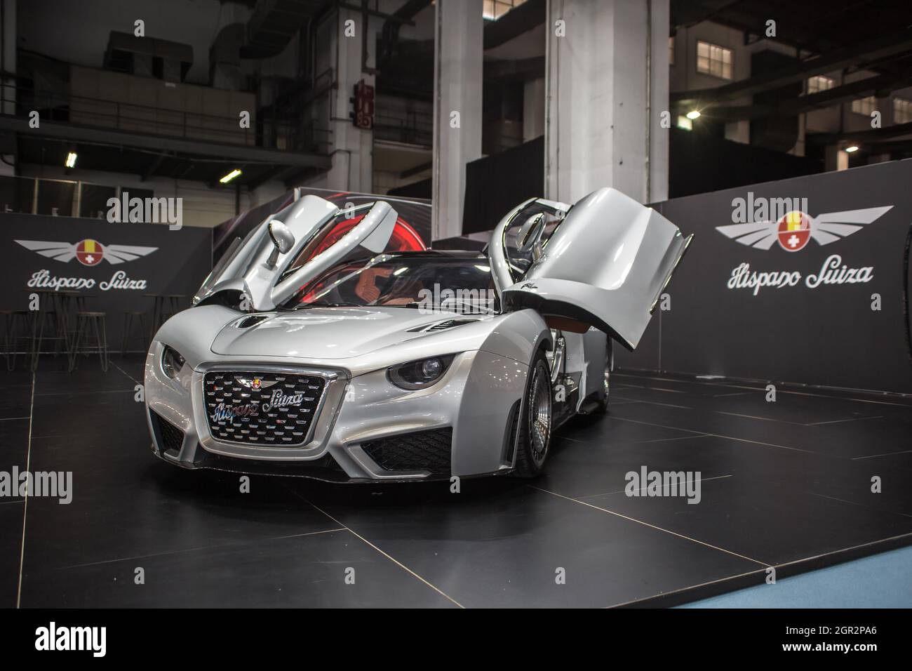 Barcelona, Spain. 30th Sep, 2021. The Hispano Suiza Carmen car is seen ...