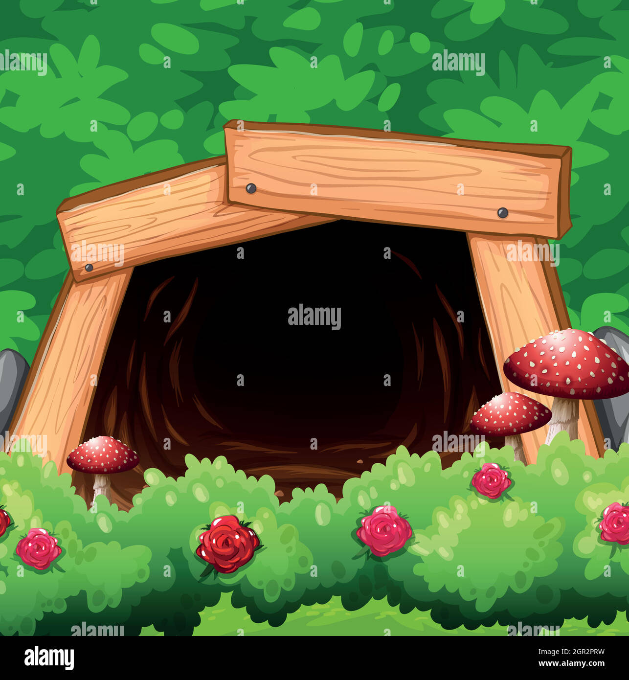 Green plant in front Stock Vector Images - Alamy