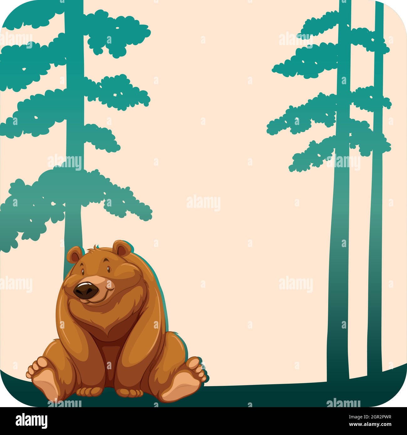 Bear and trees Stock Vector Image & Art - Alamy