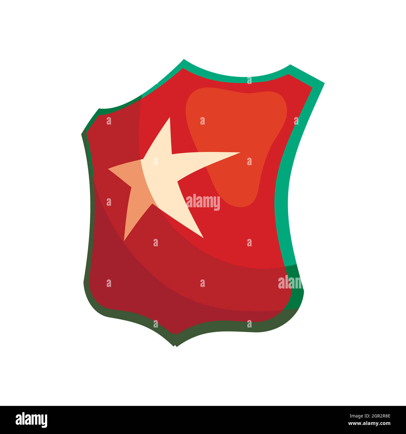 Shield star icon, cartoon style Stock Vector Image & Art - Alamy