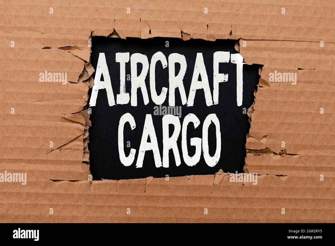 Sign displaying Aircraft Cargo. Business idea Freight Carrier Airmail ...