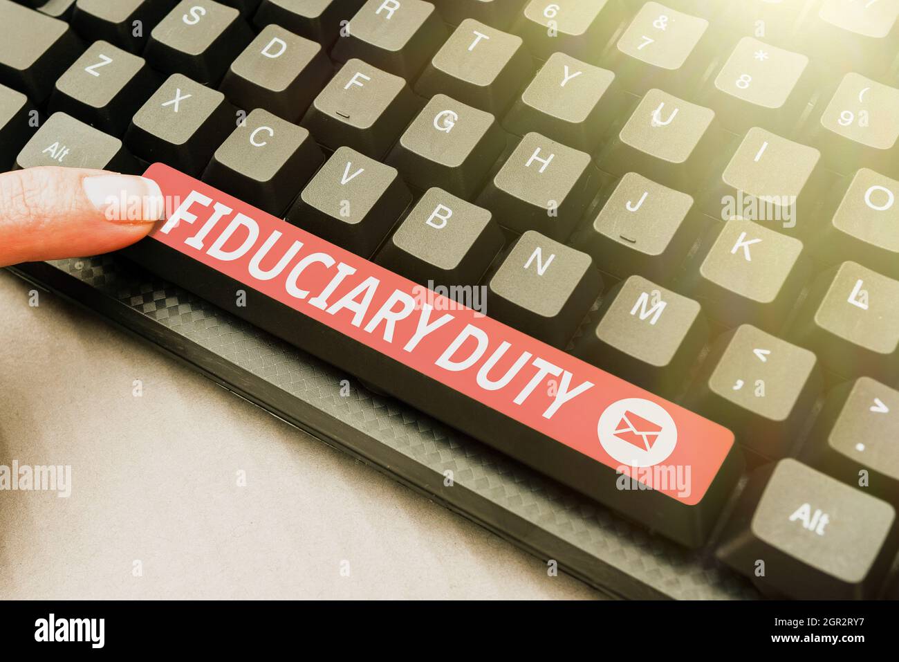 Writing displaying text Fiduciary Duty. Business concept A legal ...