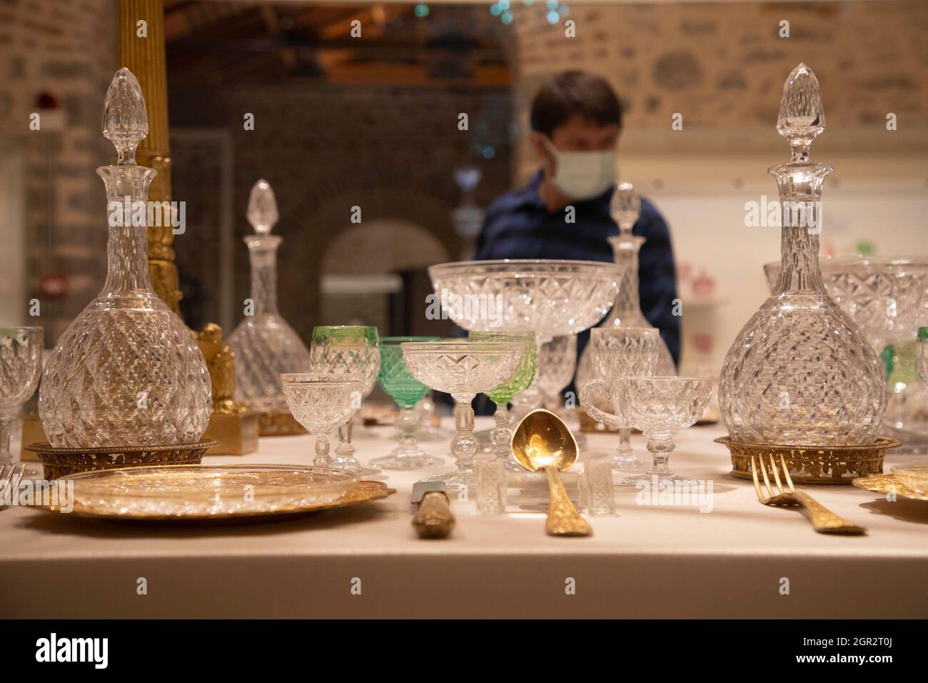 Istanbul, Turkey. 27th Sep, 2021. A visitor views exhibits at the ...