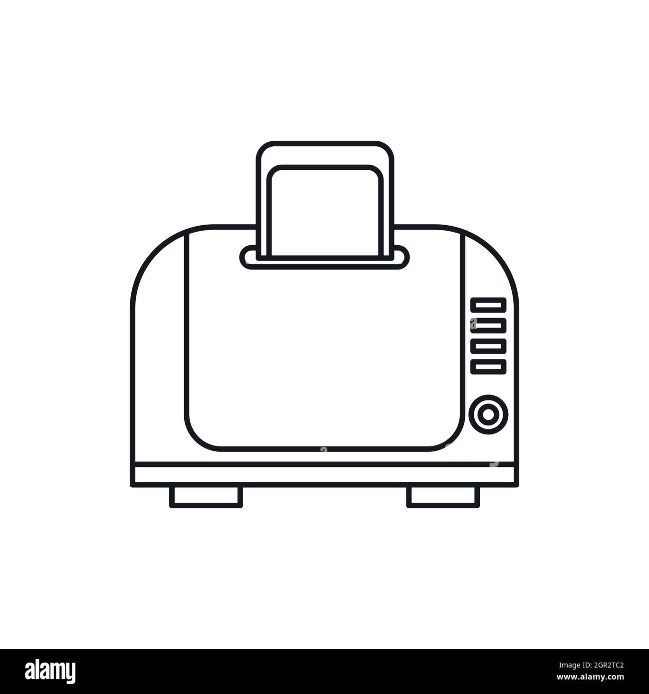 Toaster white background Stock Vector Images - Alamy