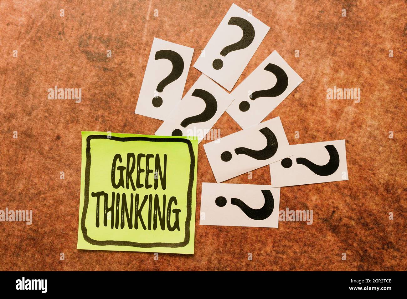 Conceptual caption Green Thinking. Word for Taking ction to make ...