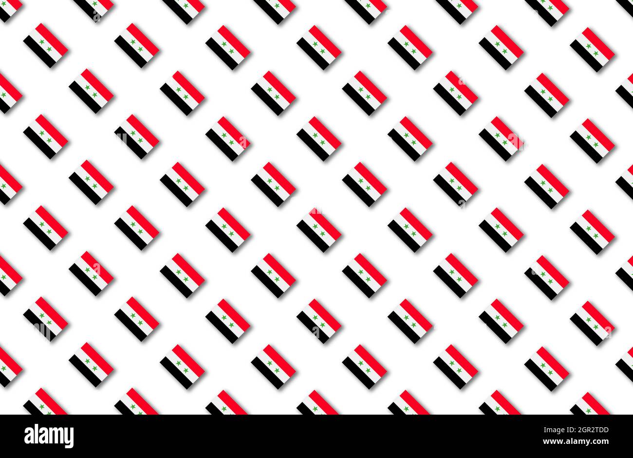 Illustration with Syrian flag seamless patterns - background or ...