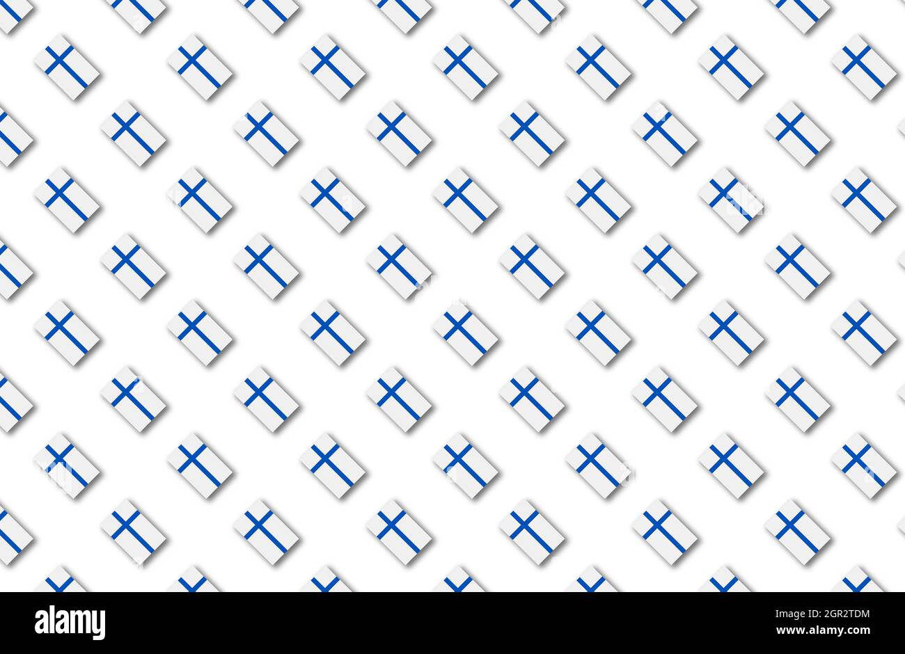 Illustration with seamless Finland flag patterns - background or ...