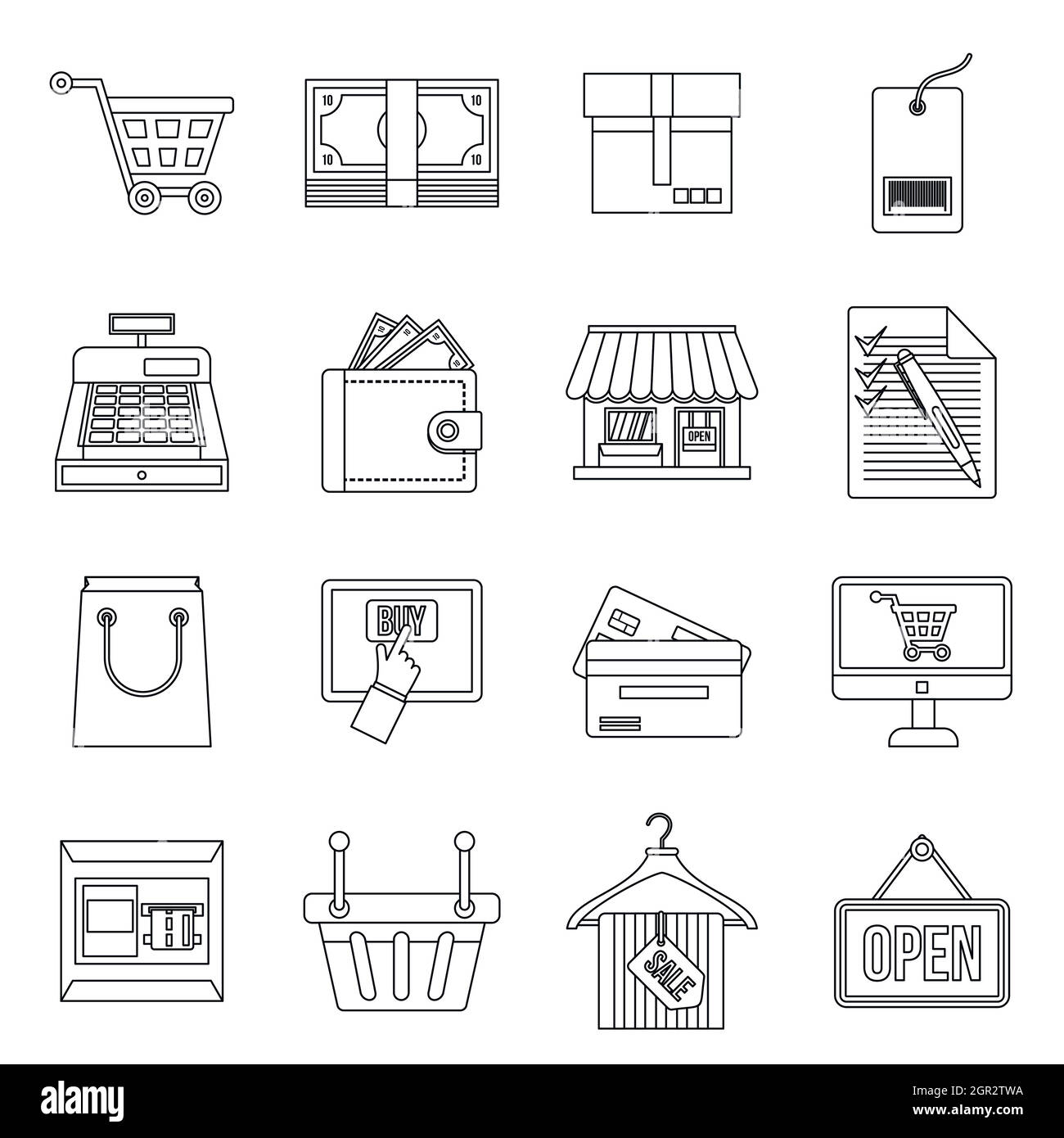 Shopping cart icons food Cut Out Stock Images & Pictures - Alamy