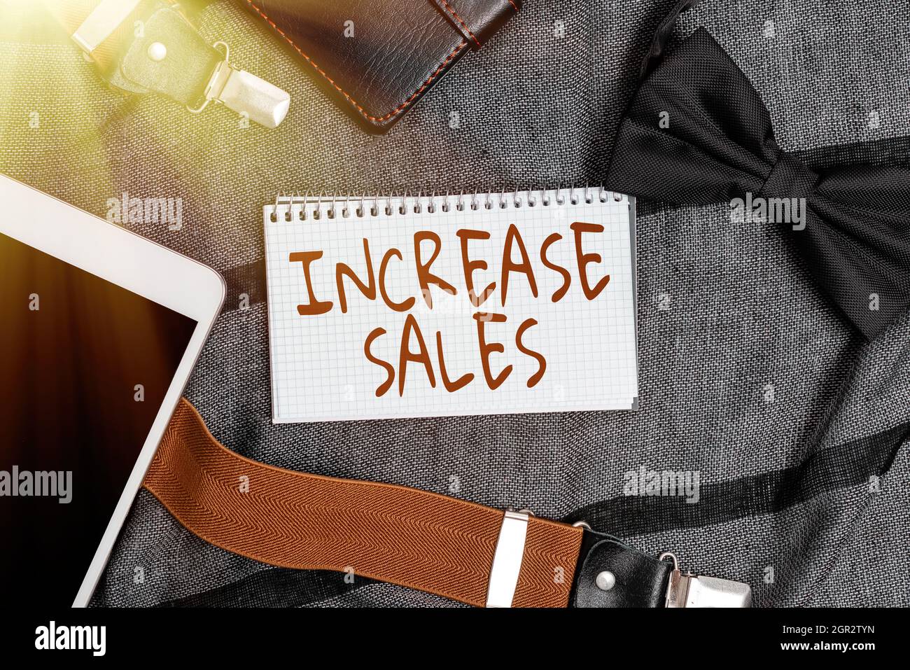 Text caption presenting Increase Sales. Business overview Boosting the ...