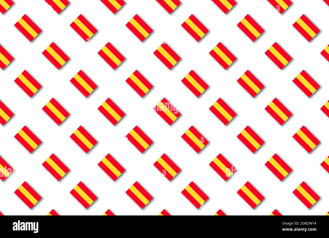 Illustration with seamless Spanish flag patterns - background or ...