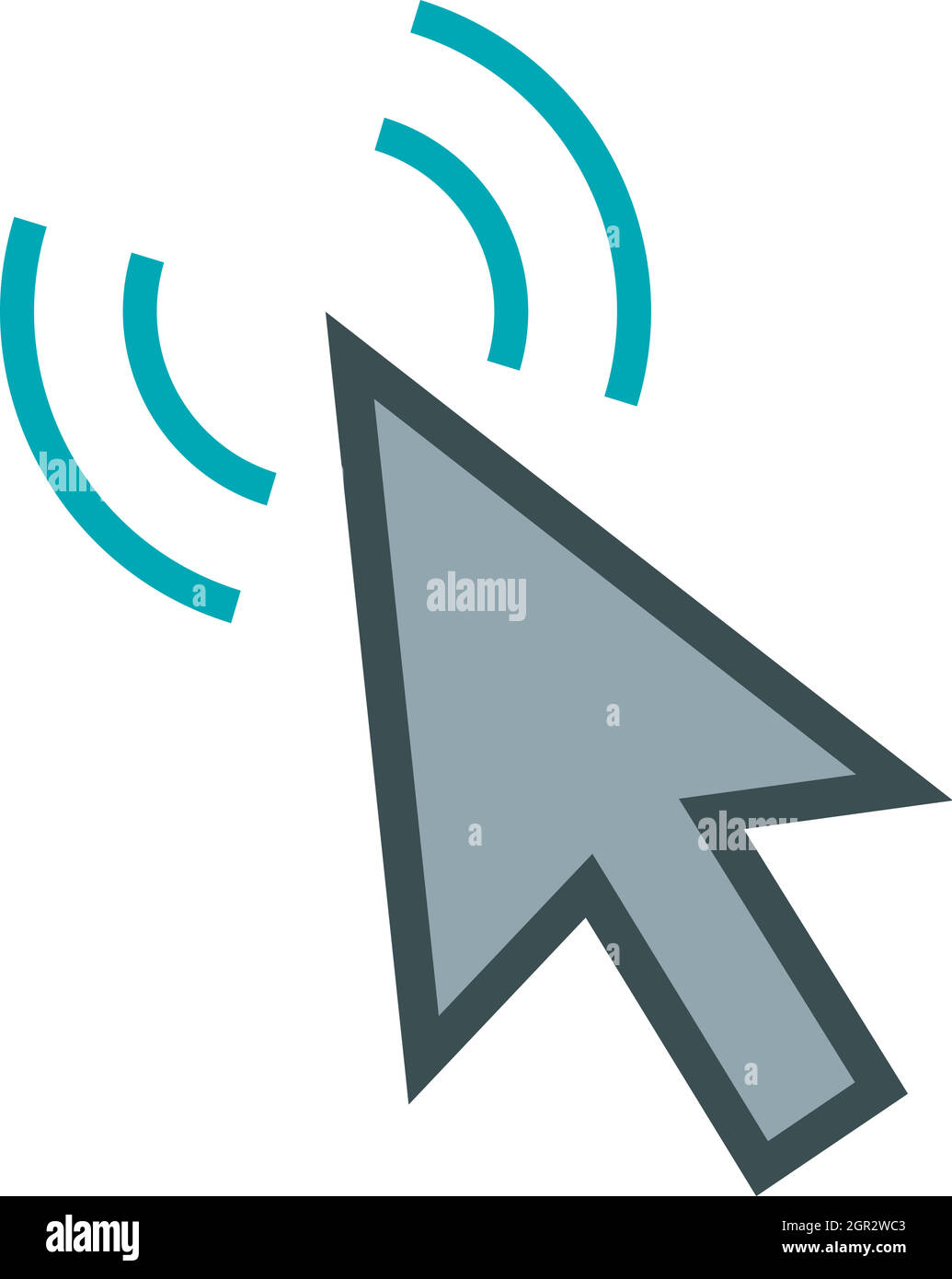 Cursor of mouse clicks icon, flat style Stock Vector Image & Art - Alamy