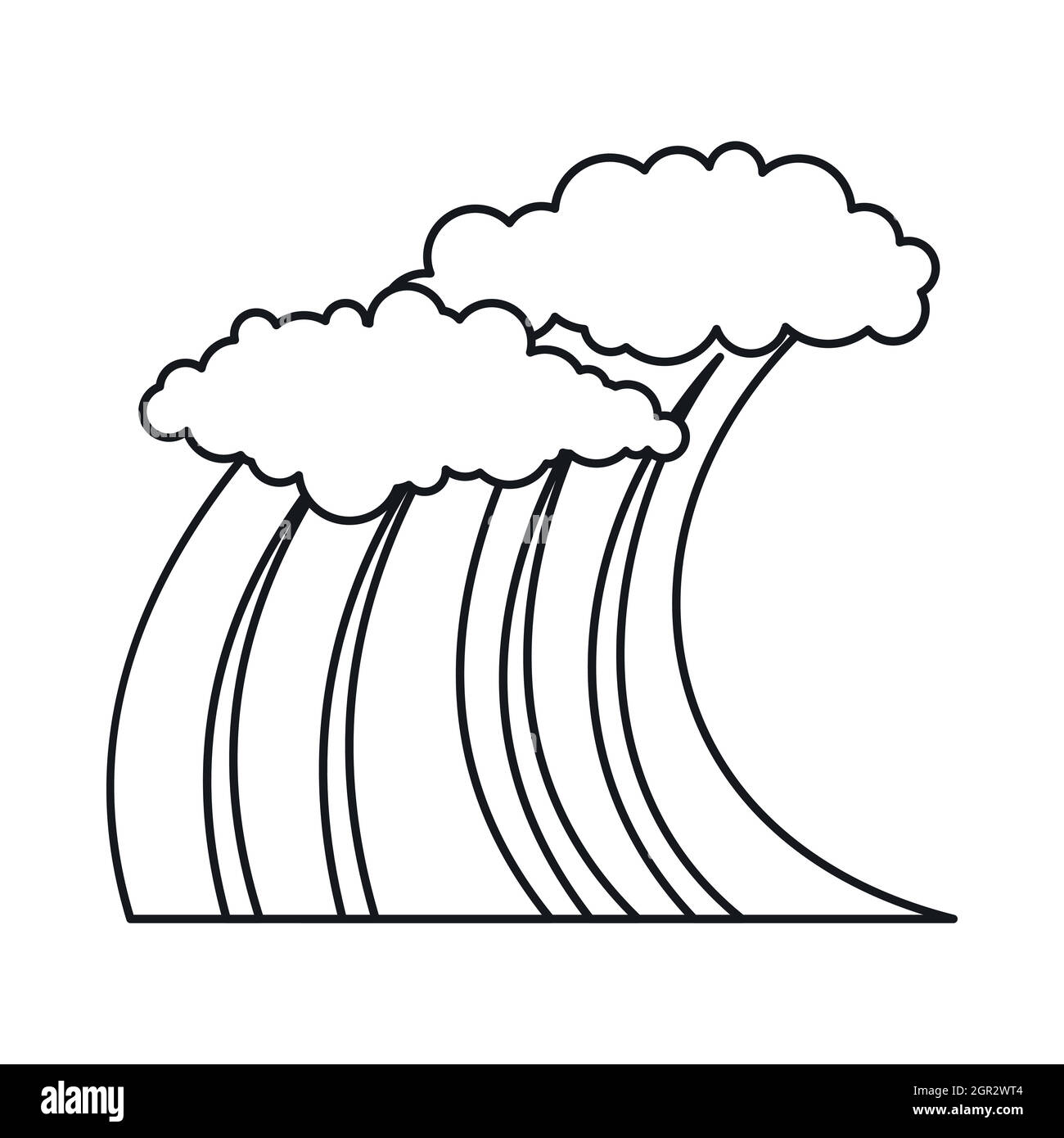 Abstract thin line wave Cut Out Stock Images & Pictures - Alamy