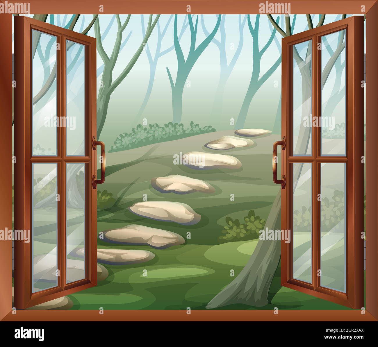 Pathway window windows Stock Vector Images - Alamy