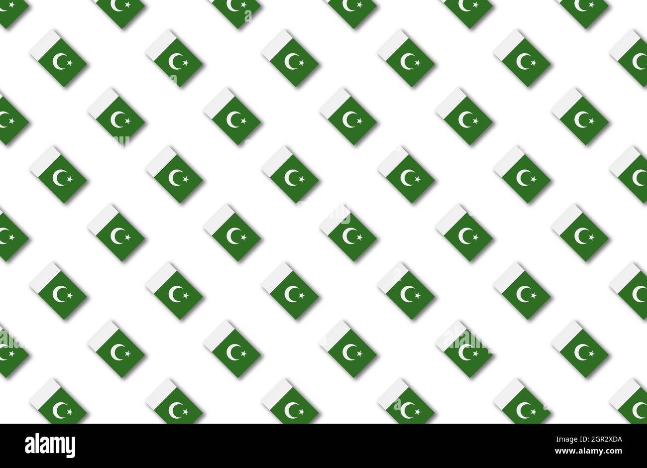 Illustration with Pakistan flag seamless patterns - background or ...