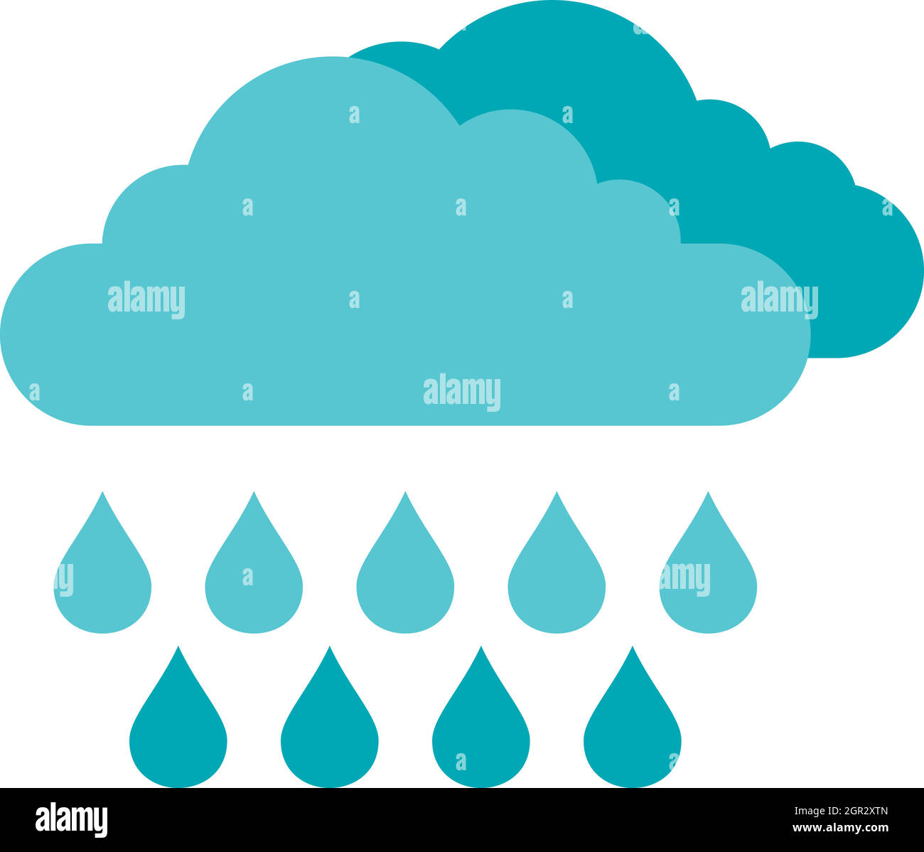 Clouds and rain icon, flat style Stock Vector Image & Art - Alamy