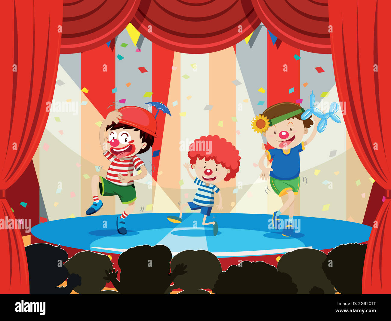 Children performing on stage Stock Vector Image & Art - Alamy