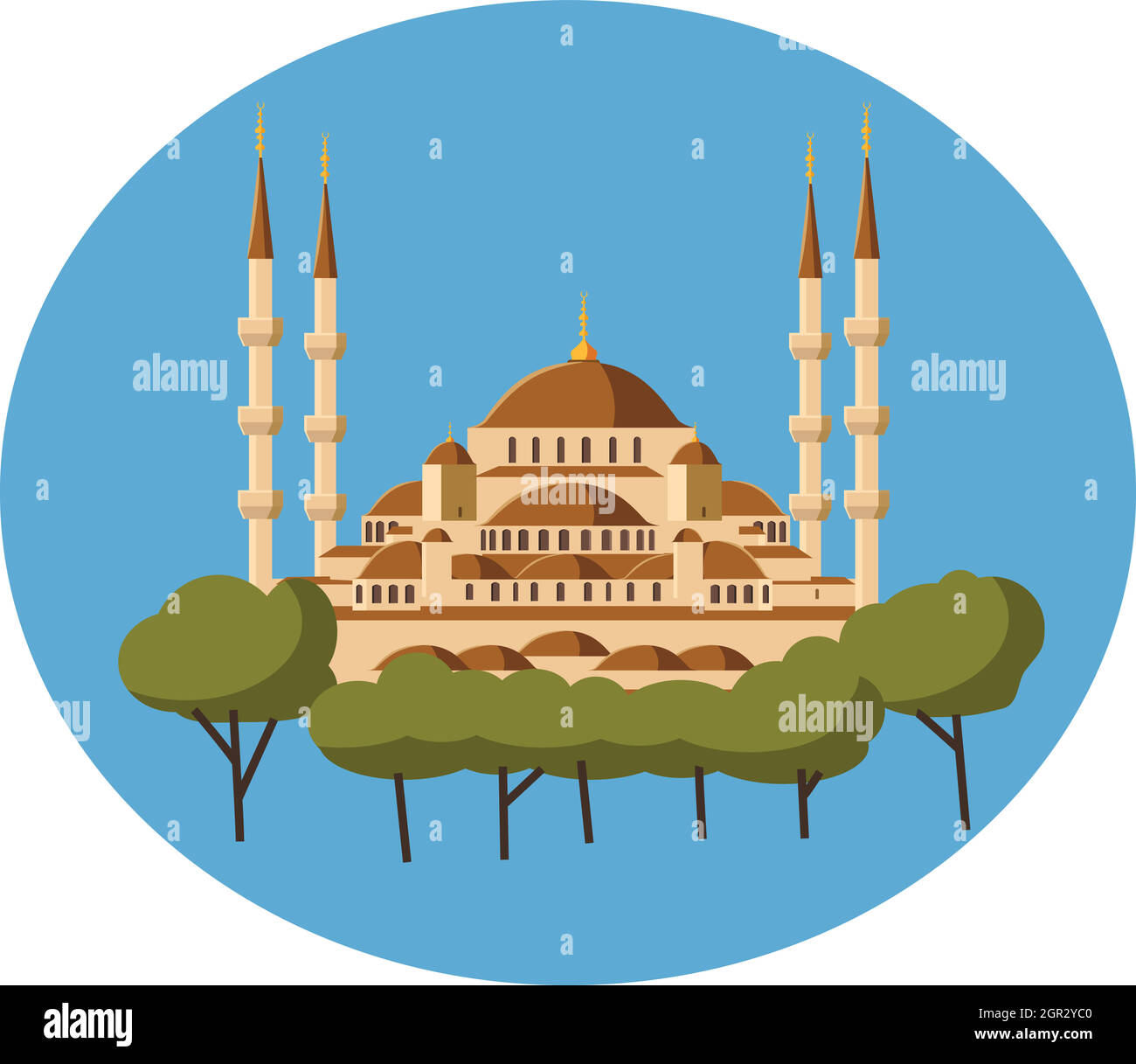 Mosque icon in cartoon style Stock Vector Image & Art - Alamy